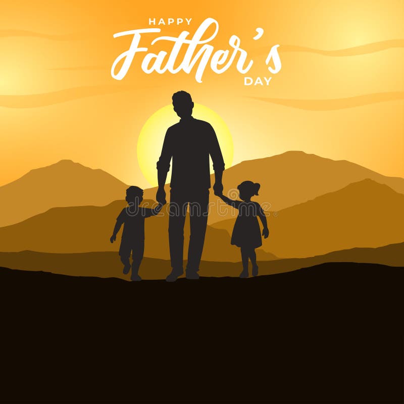 Happy Father S Day Greeting Card Design, Vector Illustration, Stock ...