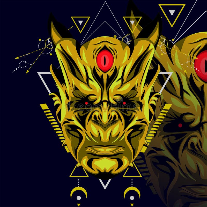 Father of Devil Design Vector Funy Stock Vector - Illustration of ...