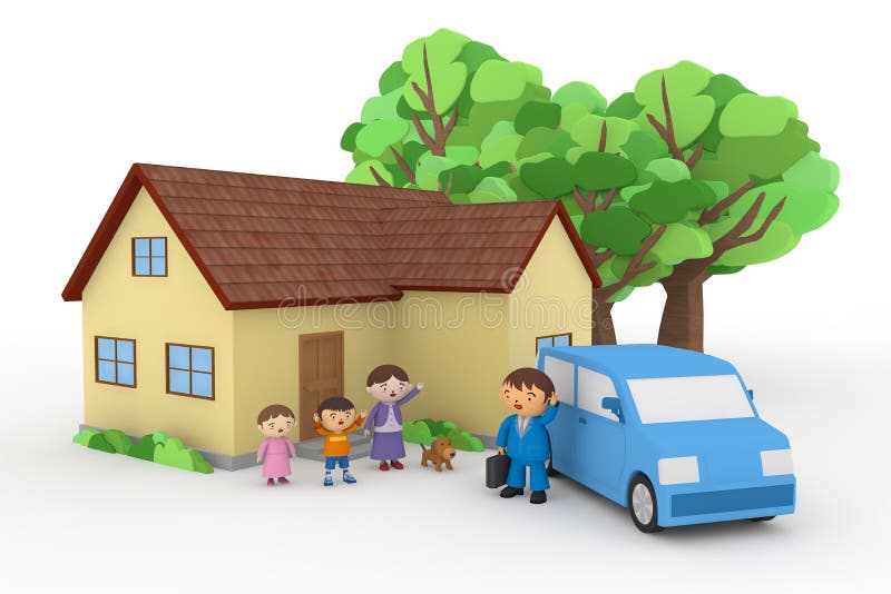 Clipart Working Father