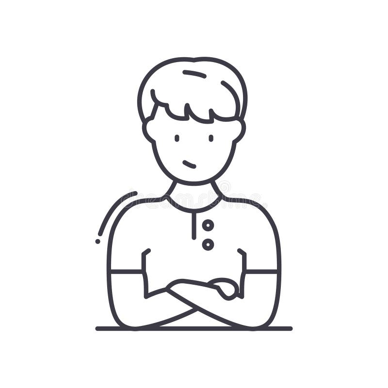 Father Icon, Black Vector Sign with Editable Strokes, Concept ...