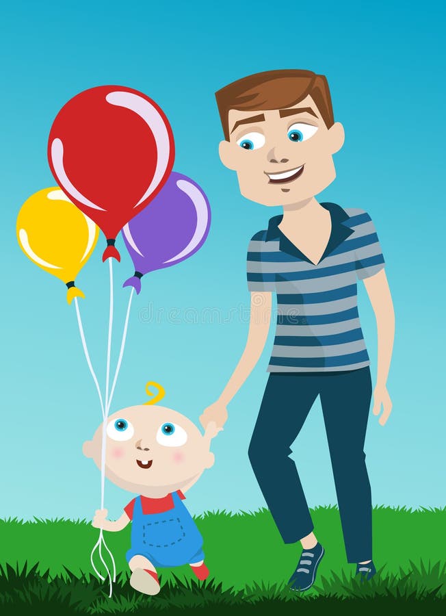 Father and kid stock vector. Illustration of relaxing - 10208976