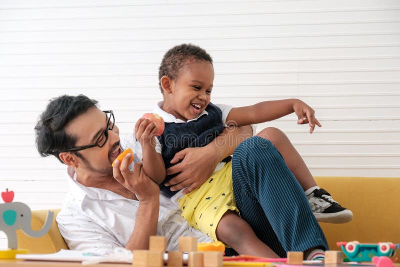 Father and kids stock image. Image of together, happy - 253717563