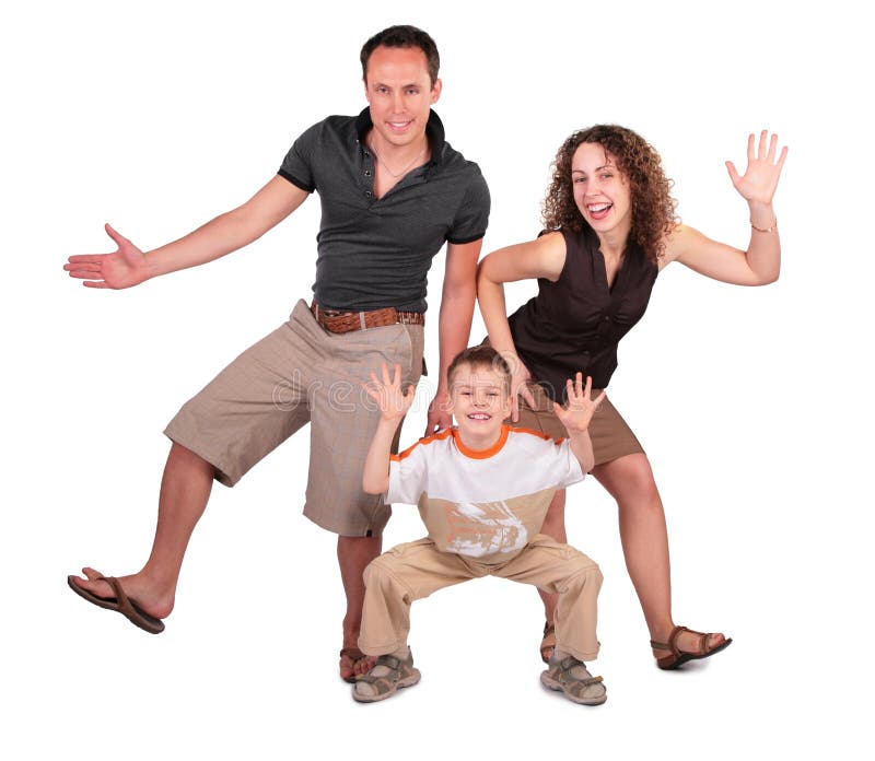 Father, Mother and Son Dance Stock Photo - Image of clothing, child ...