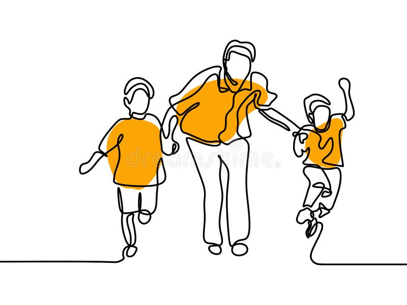 Parents One Line Art Drawing Stock Illustrations – 167 Parents One Line ...