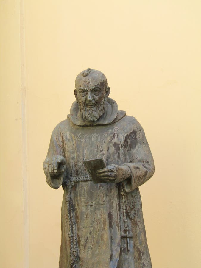The father Pio statue stock image. Image of statue, father - 148347107