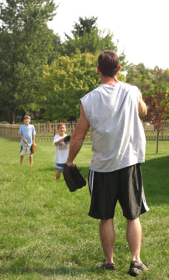 Father Playing Baseball stock image. Image of people, parenting - 1281129