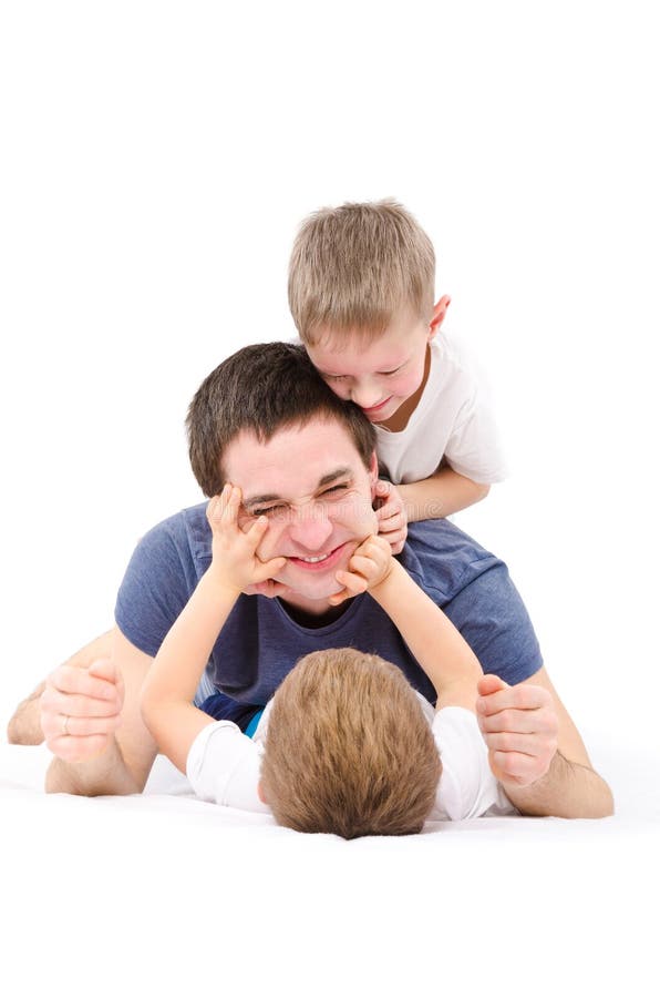 The Father Playing With Sons Stock Image - Image of embracing, concepts ... The Father Playing With Sons Stock Image - Image of embracing, concepts ...