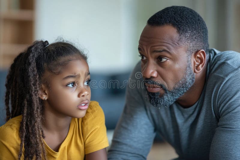 Father S Anger and Daughter S Frustration in a Struggle Fo Stock ...