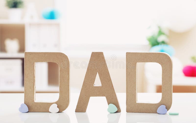 Father`s Day Celebration Theme Stock Photo - Image of wood, letters ...