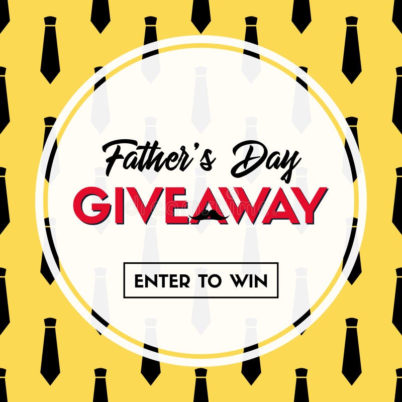 Father`s Day Giveaway. Vector Banner Temlate for Social Media Stock ... Father`s Day Giveaway. Vector Banner Temlate for Social Media Stock ...