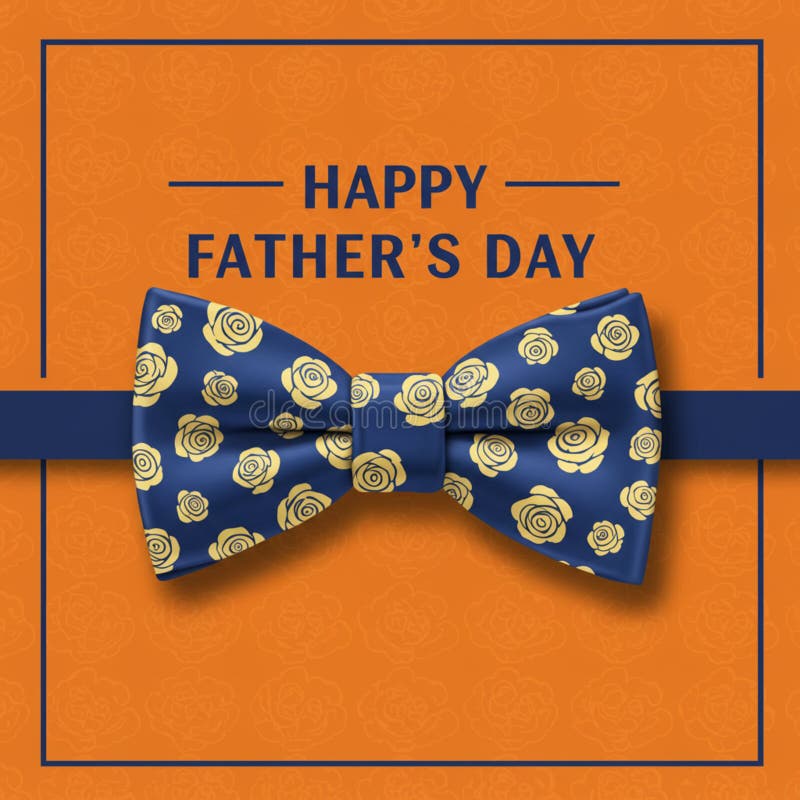 Father S Day Greeting Card with Bow Tie Stock Illustration ...