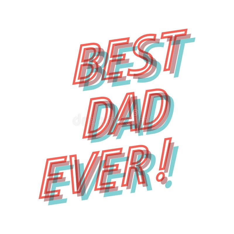 Father S Day Greeting Design. Vector Illustration Decorative Design ...