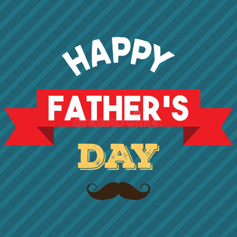 Father S Day Greeting Design. Vector Illustration Decorative Design ...