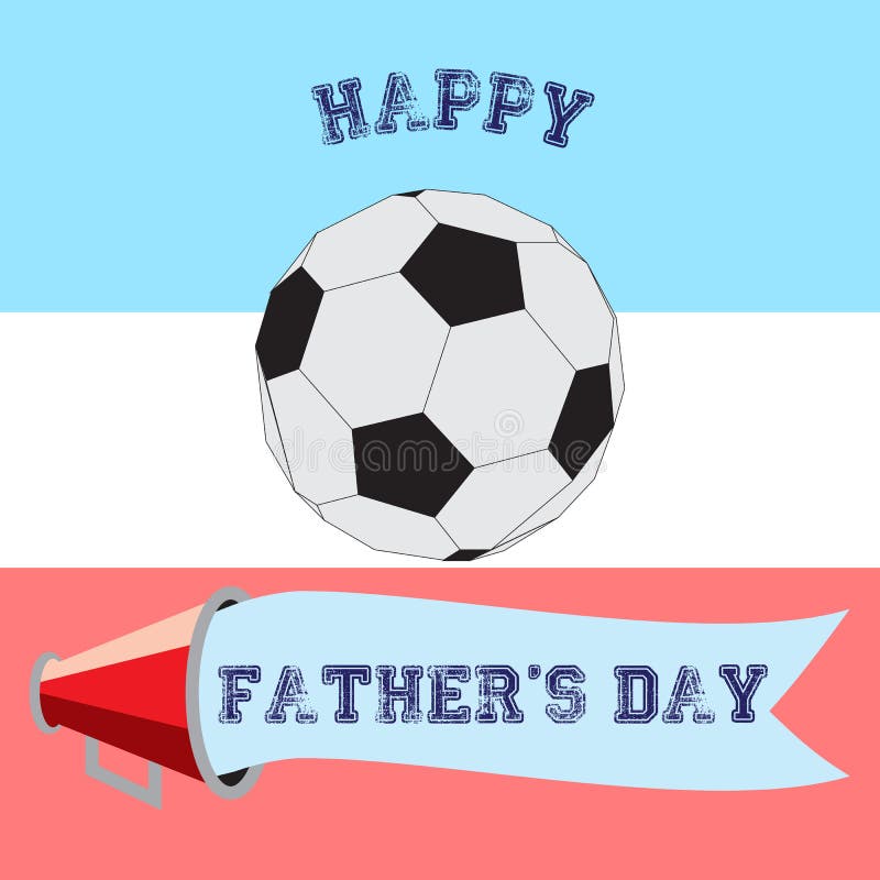 Father`s Day Football Theme Stock Vector - Illustration of football ...