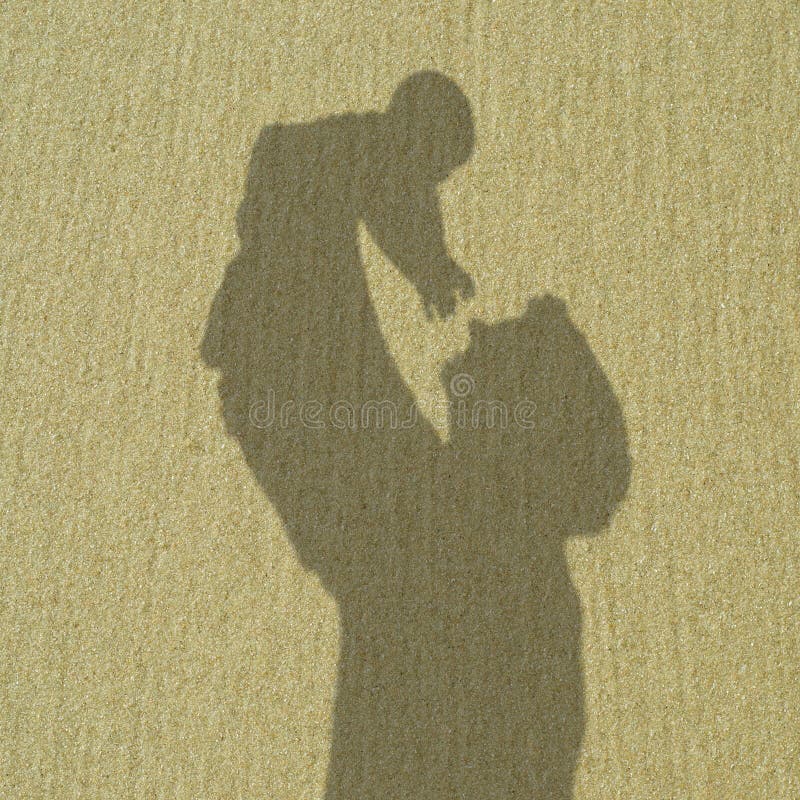Father s shadow holds baby stock image. Image of frame - 40158247