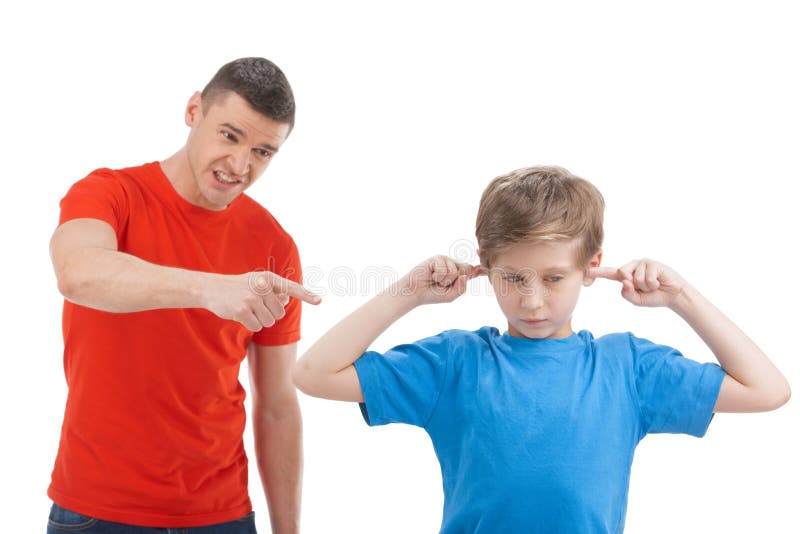 Father shouting at son. stock photo. Image of aggression - 33388774