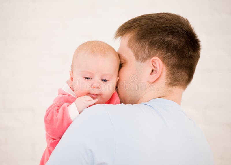 Father and the small child stock photo. Image of baby - 23210488