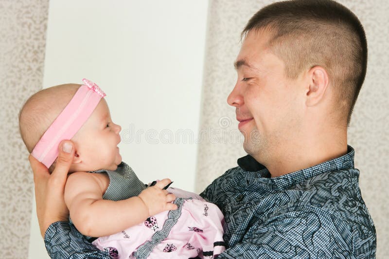 Father and small daughter stock photo. Image of daughter - 27793682