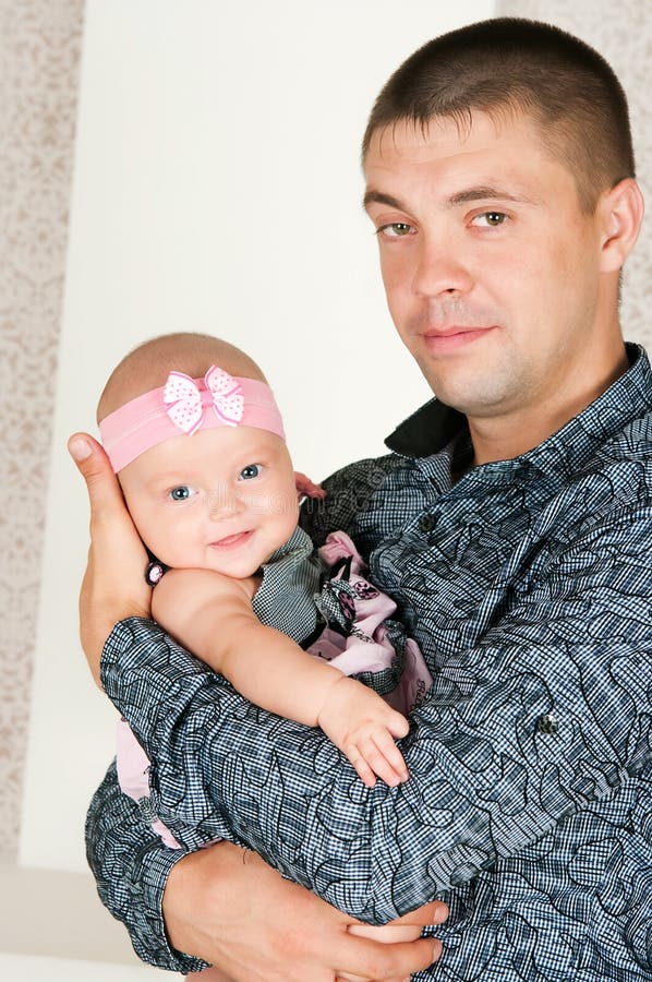 Father and small daughter stock photo. Image of love - 50180900