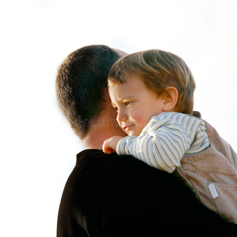 Father cuddling baby son stock photo. Image of baby, portrait - 13631166