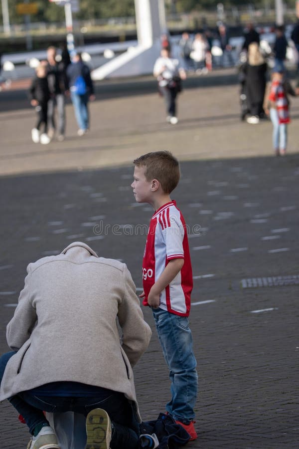 Father and Son are Ajax Fans at Amsterdam the Netherlands 27-10-2024 ...