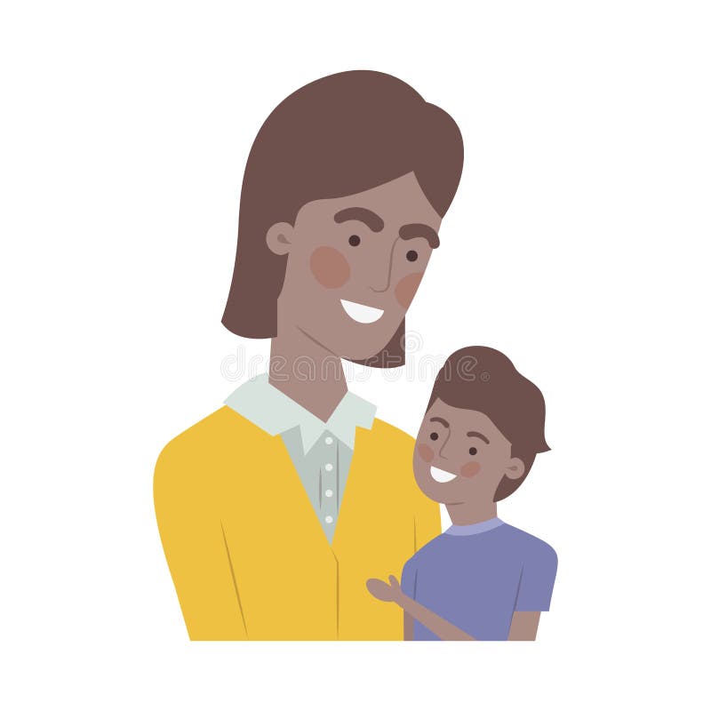 Father with Son Avatar Character Stock Vector - Illustration of funny ...