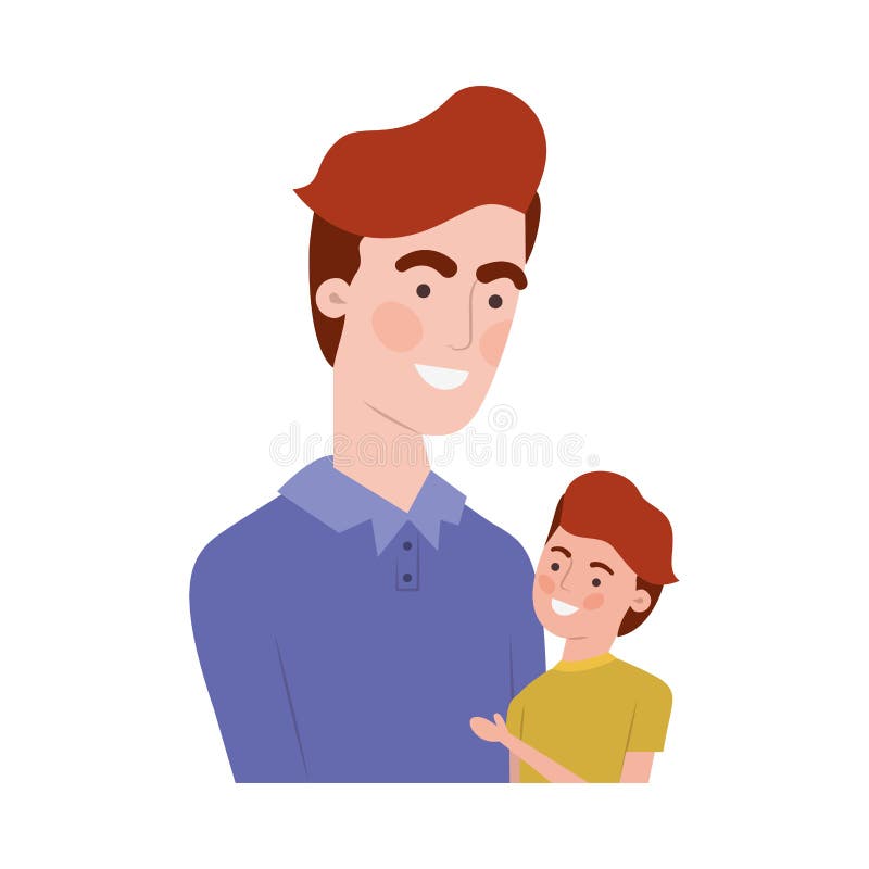 Father with Son Avatar Character Stock Vector - Illustration of avatar ...