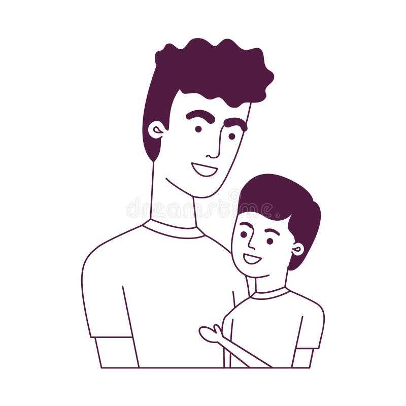 Father with Son Avatar Character Stock Vector - Illustration of adult ...