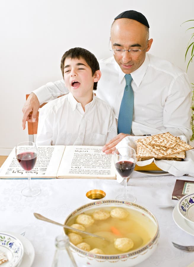 Jewish Family Celebrating Passover Stock Photo - Image of alcohol ...