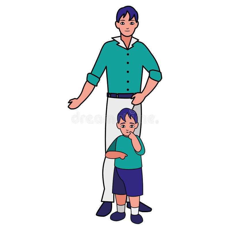 Father with son characters stock vector. Illustration of creative ...