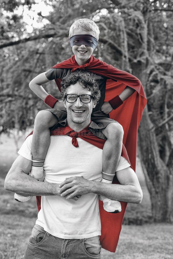 Father and Son Dressed As Superman Stock Image - Image of father ...