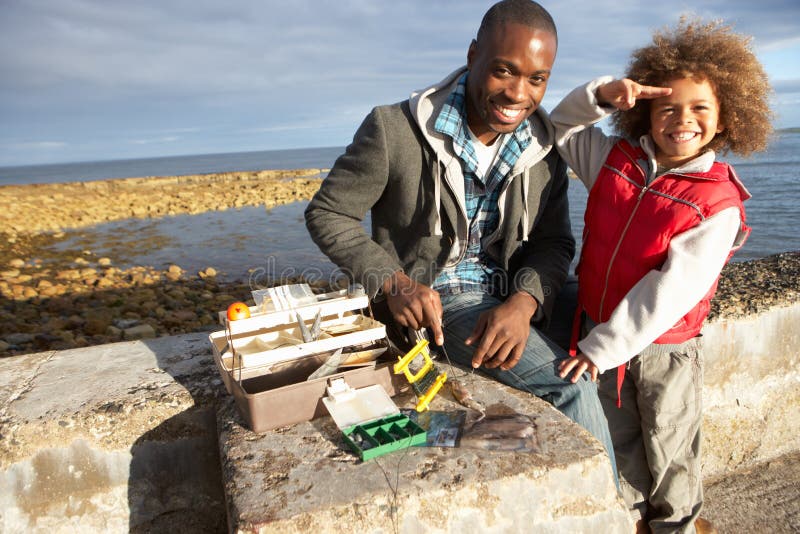 Father with son fishing stock photo. Image of lifestyle - 19684374