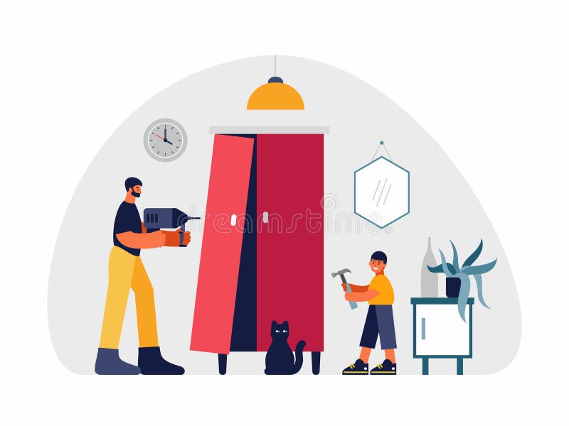 Dad Fixing Stock Illustrations – 71 Dad Fixing Stock Illustrations ...