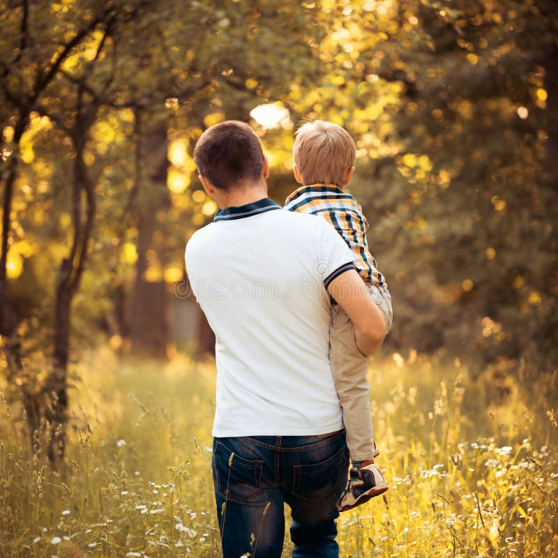Father and son stock photo. Image of blue, clothing, fatherhood - 36686002