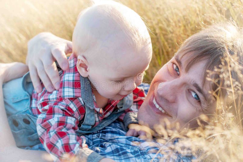 Father and son stock photo. Image of family, blue, happiness - 55599666