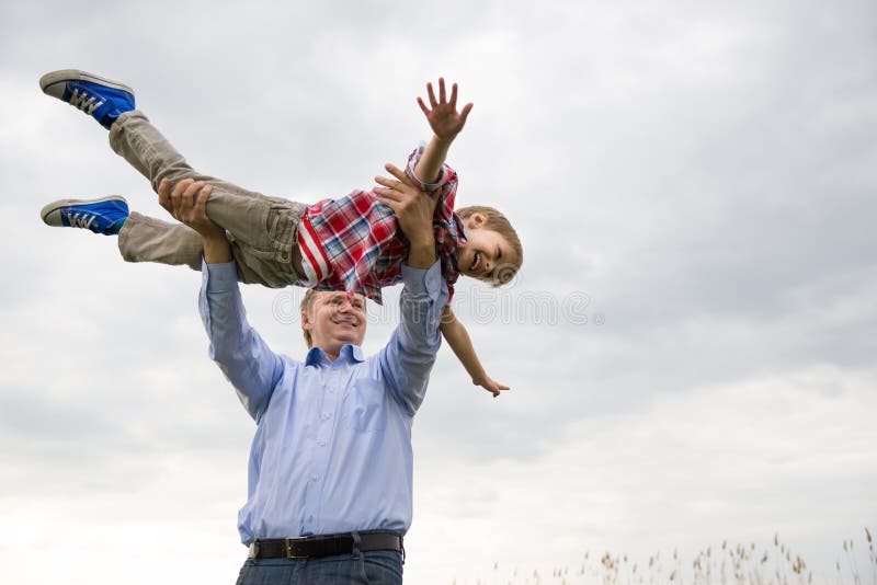 Father with son stock photo. Image of smile, outdoors - 30784004