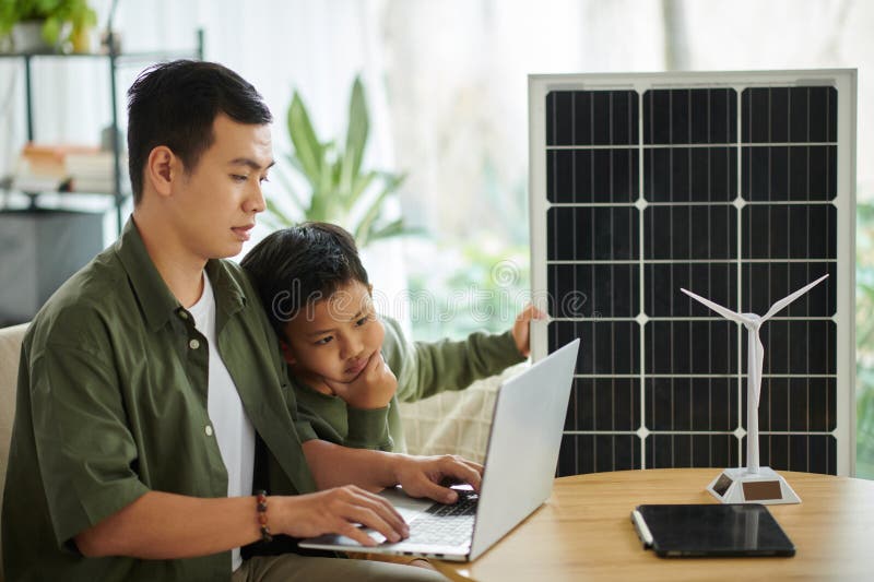 Learning about Renewable Energy Stock Image - Image of photovoltaic ...