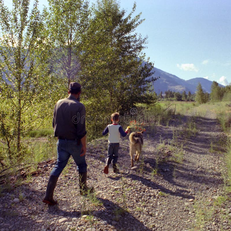 Father & Son Okanagan British Columbia Canada Stock Image - Image of ...