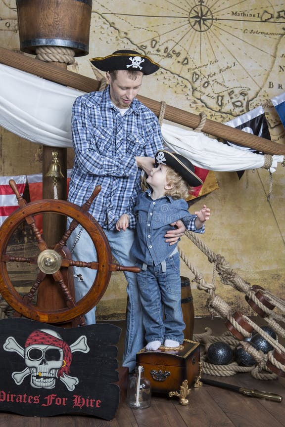 Father and son pirates stock photo. Image of toddler - 35407772