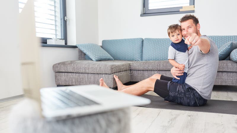 Father and Son Play in the Living Room Stock Photo - Image of child ...