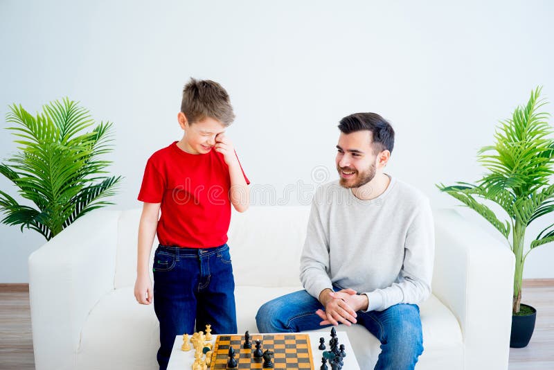 Father and Son Playing Chess Stock Image - Image of lifestyle ...