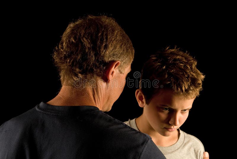 Father and Son, Serious Talk Stock Photo - Image of parenting ...