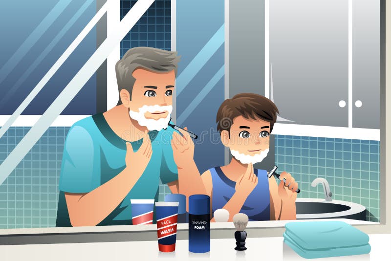 Boy Shaving Shaving Stock Illustrations – 278 Boy Shaving Shaving Stock ...