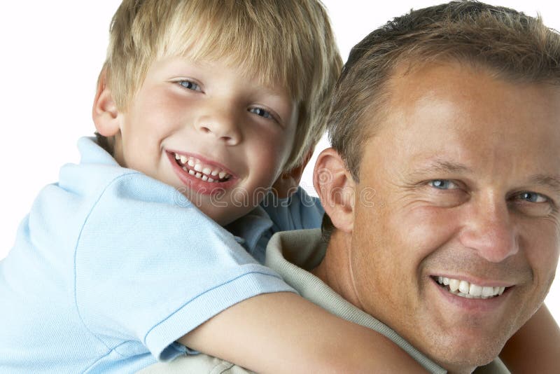 Father and Son Smiling stock photo. Image of people, affectionate - 8754998