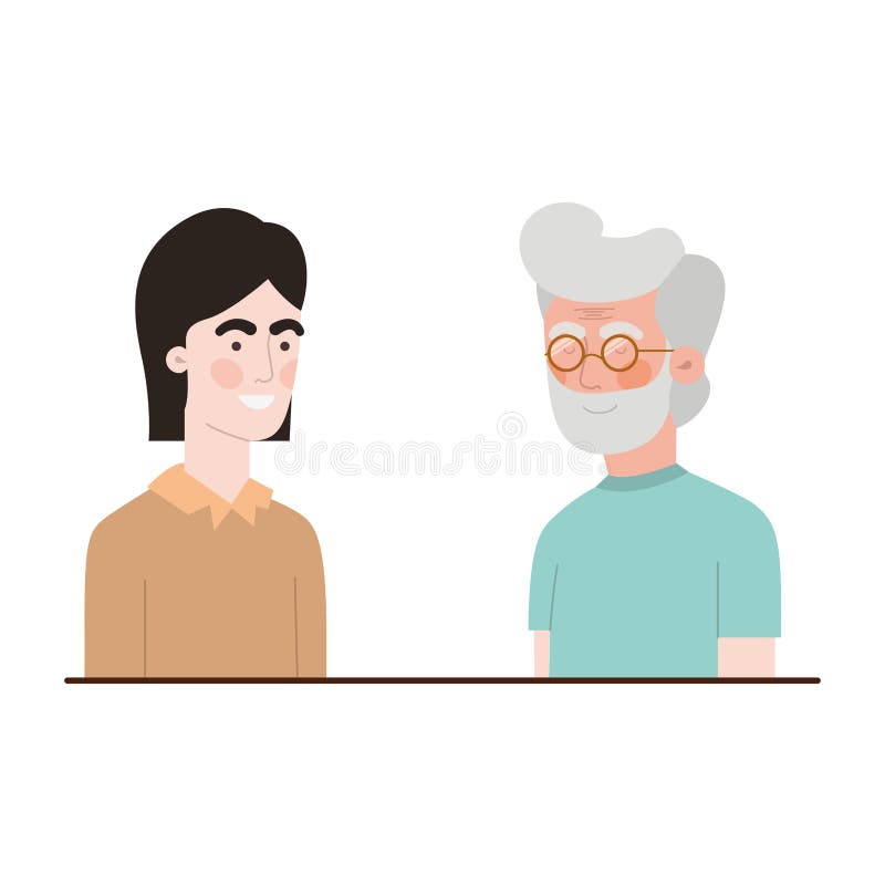 Father with Son Talking Avatar Character Stock Vector - Illustration of ...