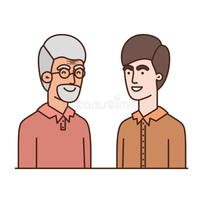 Father with Son Talking Avatar Character Stock Vector - Illustration of ...