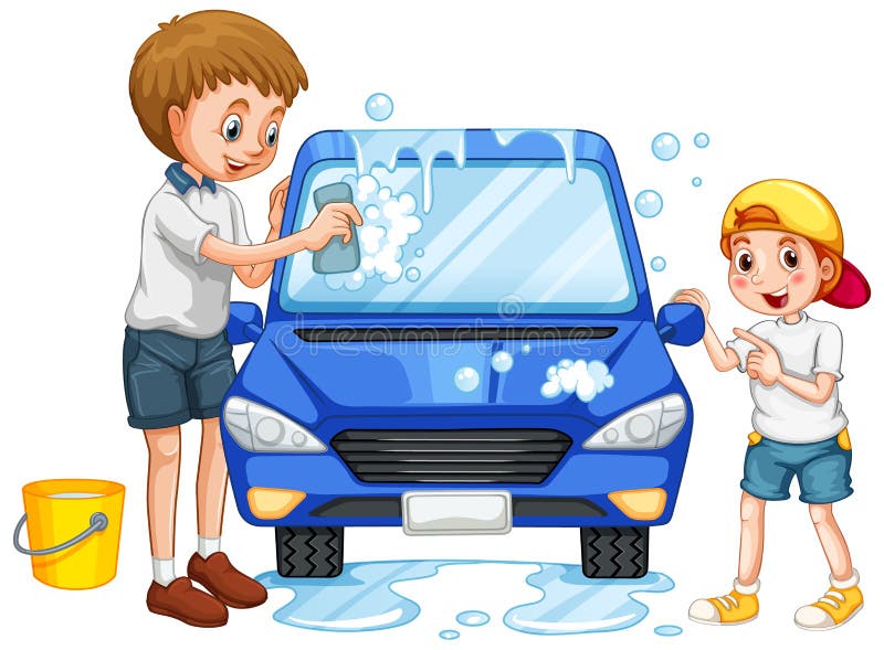 Man Washing Car Stock Illustrations 535 Man Washing Car Stock