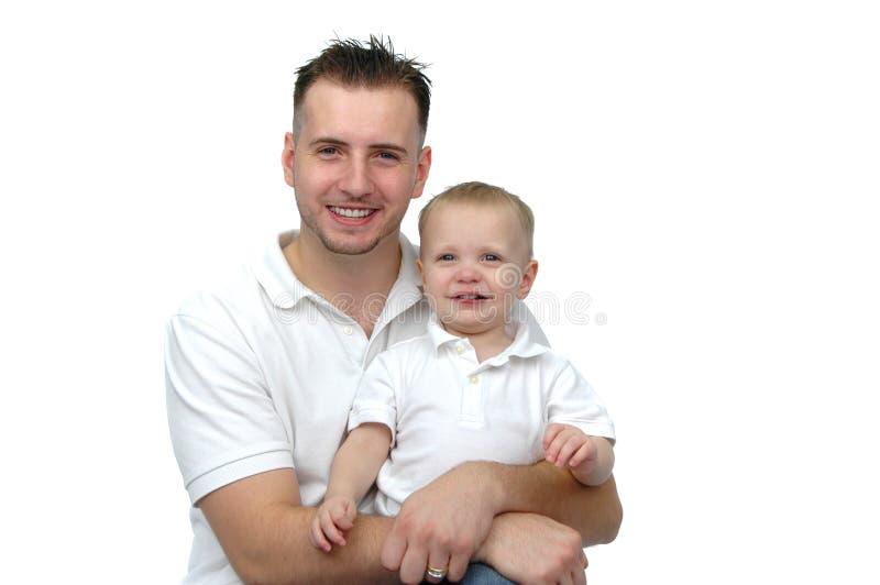Father and Son Wearing White Stock Image - Image of casual, childhood ...