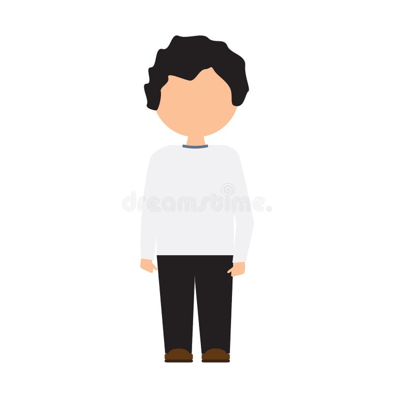 Father Standing. Icon with Flat Color Vector. Stock Vector ...