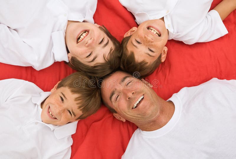 Father and Three Sons stock photo. Image of boys, close - 10726446